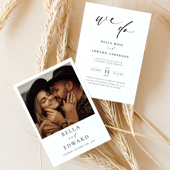 We Do Photo Wedding Invitation | Zazzle