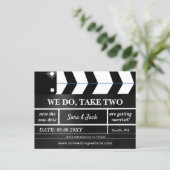 We Do Take Two Movie Clapboard Wedding Postponed Announcement Postcard ...
