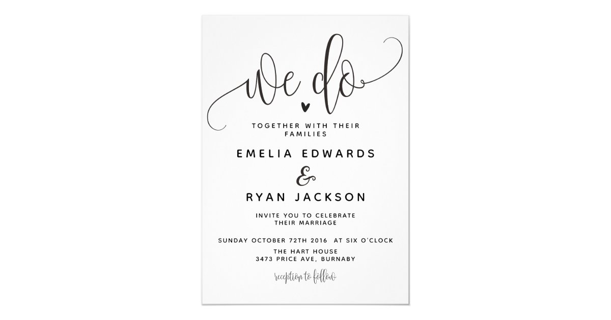 We Do Wedding invitation | Zazzle.com
