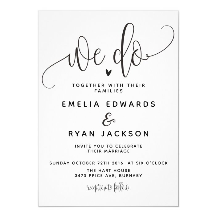 We Do Wedding invitation | Zazzle.com