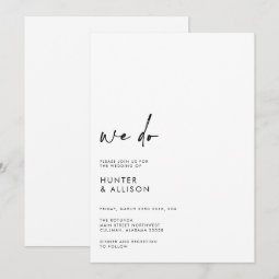 We Do Wedding Invitation | Zazzle