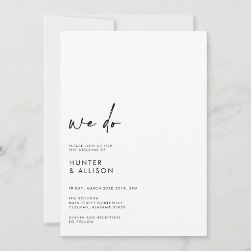 We Do Wedding Invitation | Zazzle