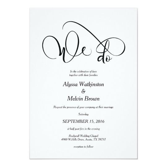 We do wedding invitation card in calligraphy theme | Zazzle.com