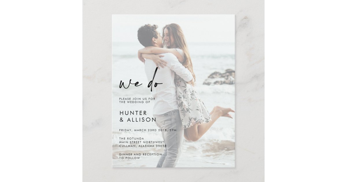 We Do Wedding Photo Invitation | Zazzle
