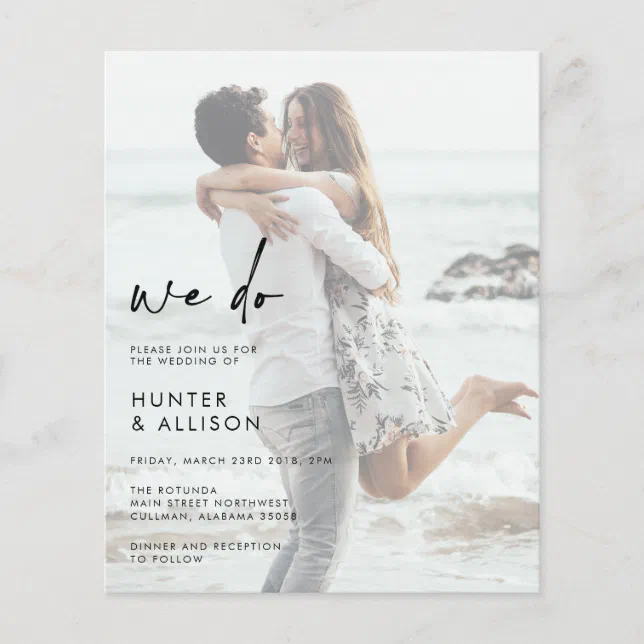 We Do Wedding Photo Invitation | Zazzle