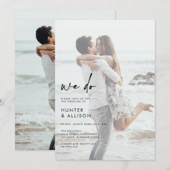 We Do Wedding Photo Invitation | Zazzle