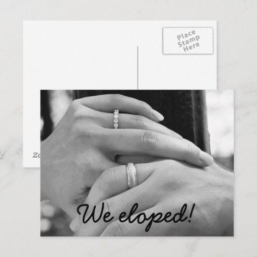 We eloped Announcement | Zazzle