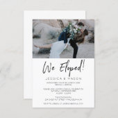 We Eloped Handwritten Invite Eloped Announcement | Zazzle