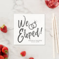 We Eloped Post-Nuptial Party Script Lettering Napkins | Zazzle