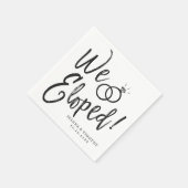 We Eloped Post-Nuptial Party Script Lettering Napkins | Zazzle