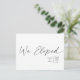 We Eloped Text Elegant Script Minimal Announcement Postcard | Zazzle