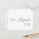 We Eloped Text Elegant Script Minimal Announcement Postcard | Zazzle