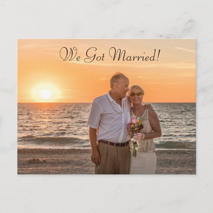 We Got Married" Wedding or Elopement Announcements | Zazzle.com