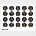 We Got The Poo-wer Funny Poop Pun Dark BG Classic Round Sticker | Zazzle
