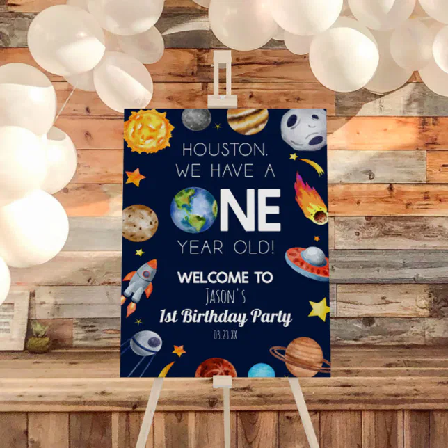 We Have A One Year Old 1st Birthday Welcome Sign | Zazzle