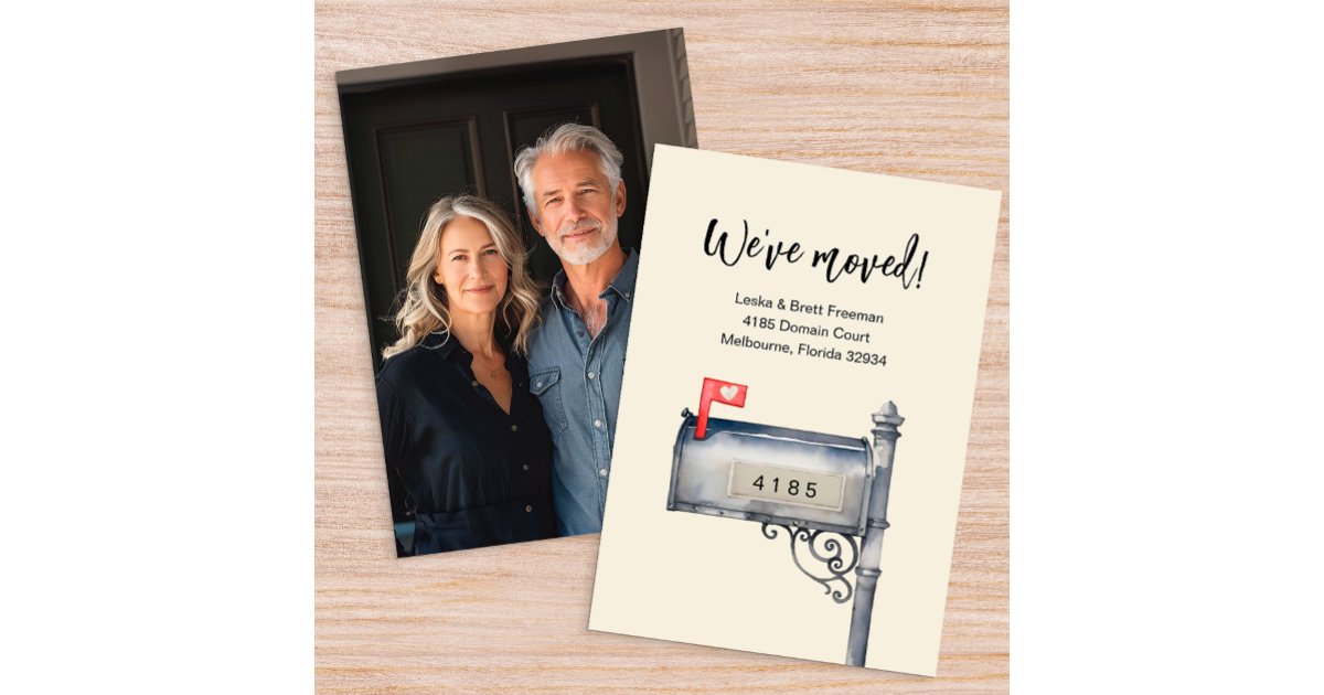 We have Moved Mailbox Photo Moving Announcement | Zazzle