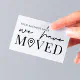 We Have Moved Minimal Business Office New Address Note Card | Zazzle