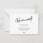 We have moved modern script moving announcement | Zazzle