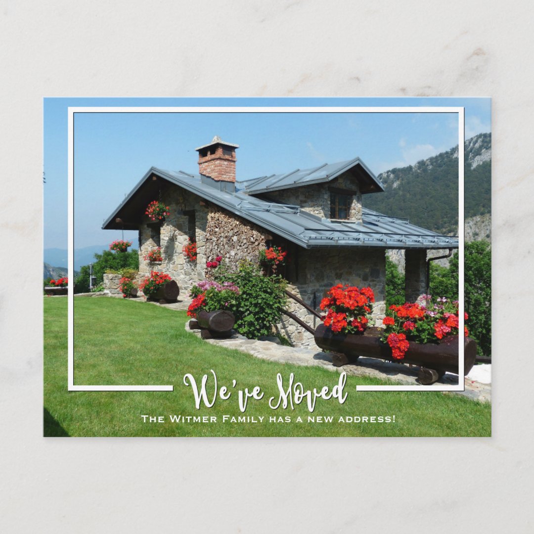 We Have Moved | New Home Photo We've Moved Announcement Postcard | Zazzle