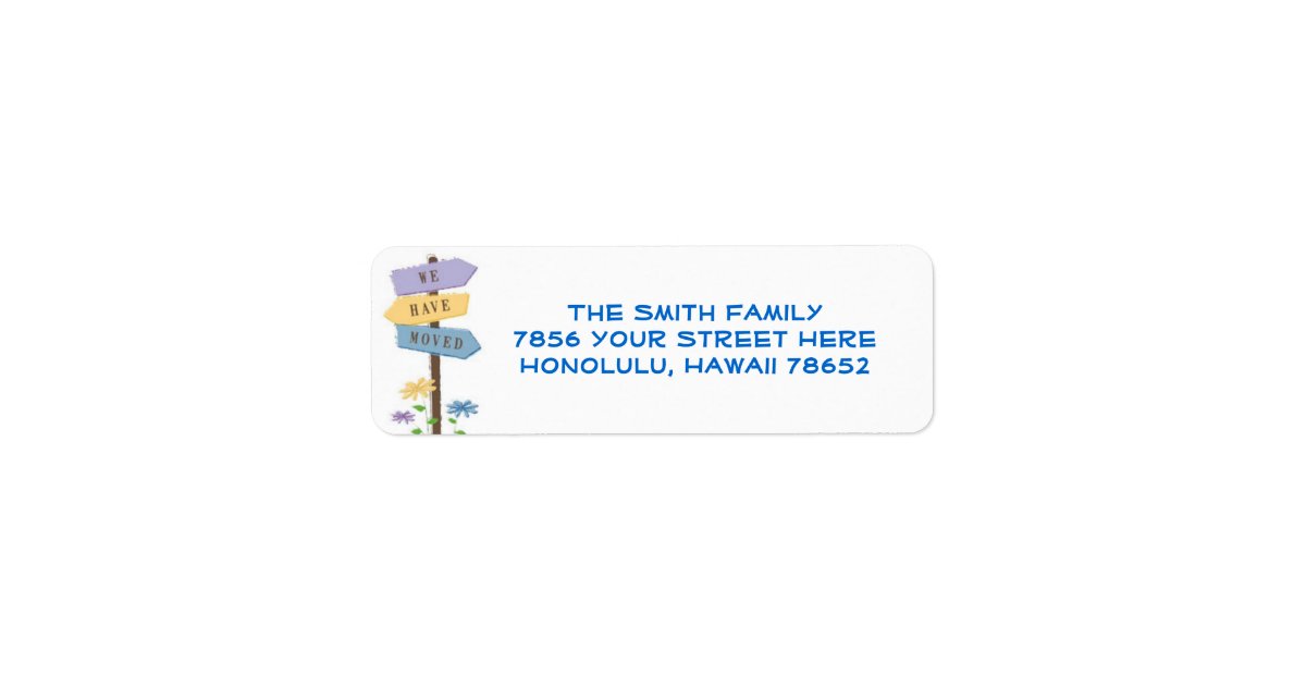 We Have Moved Signs Address label | Zazzle