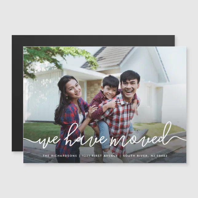 We Have Moved | Simple Photo Moving Announcement | Zazzle