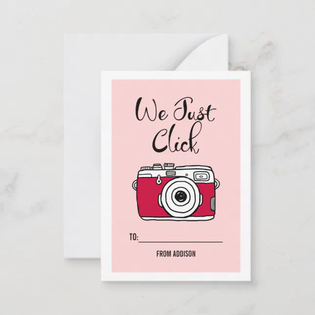 We Just Click Camera Classroom Valentine Card 100p | Zazzle