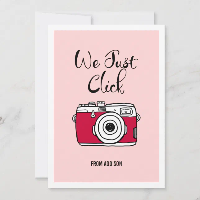 We Just Click Camera Valentine Card | Zazzle