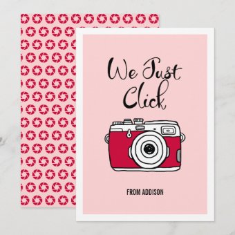 We Just Click Camera Valentine Card | Zazzle