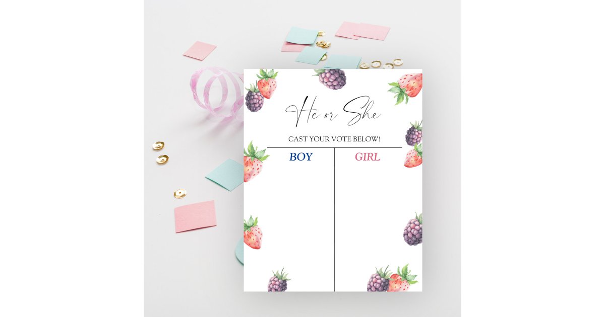 We know gender reveal chart | Zazzle
