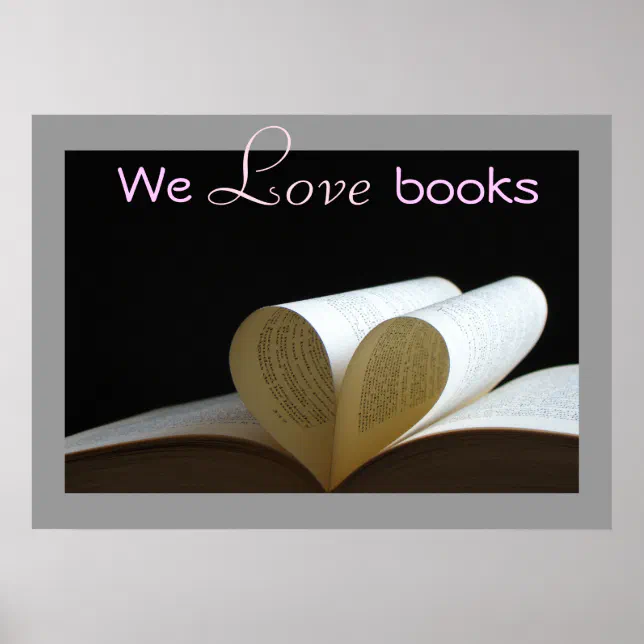We Love Books Literacy Print | Zazzle