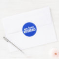 We Love Referrals on custom color Classic Round Sticker | Zazzle