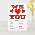 We Love You Card | Zazzle