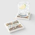 We Love You Grandma Personalized 4 Photo Collage Stone Coaster | Zazzle