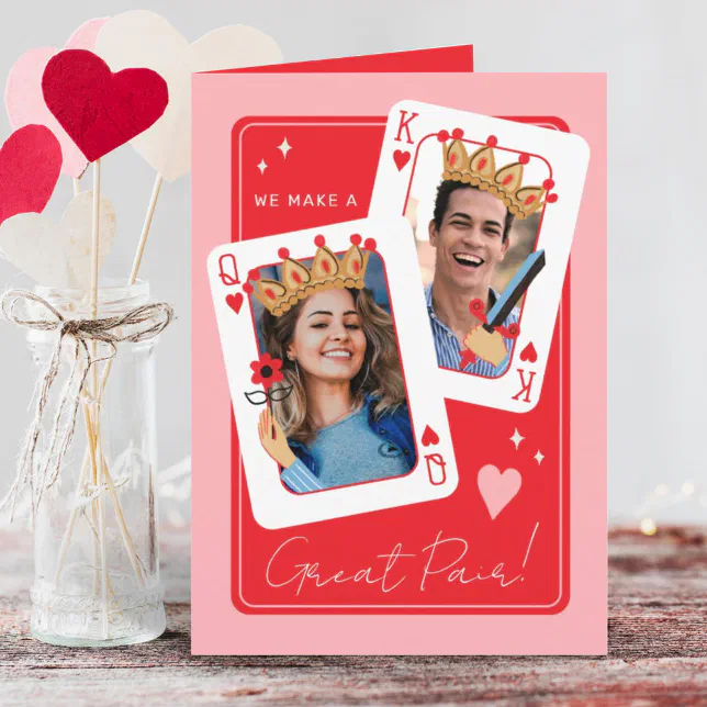 We make a great pair custom photo valentines day card | Zazzle