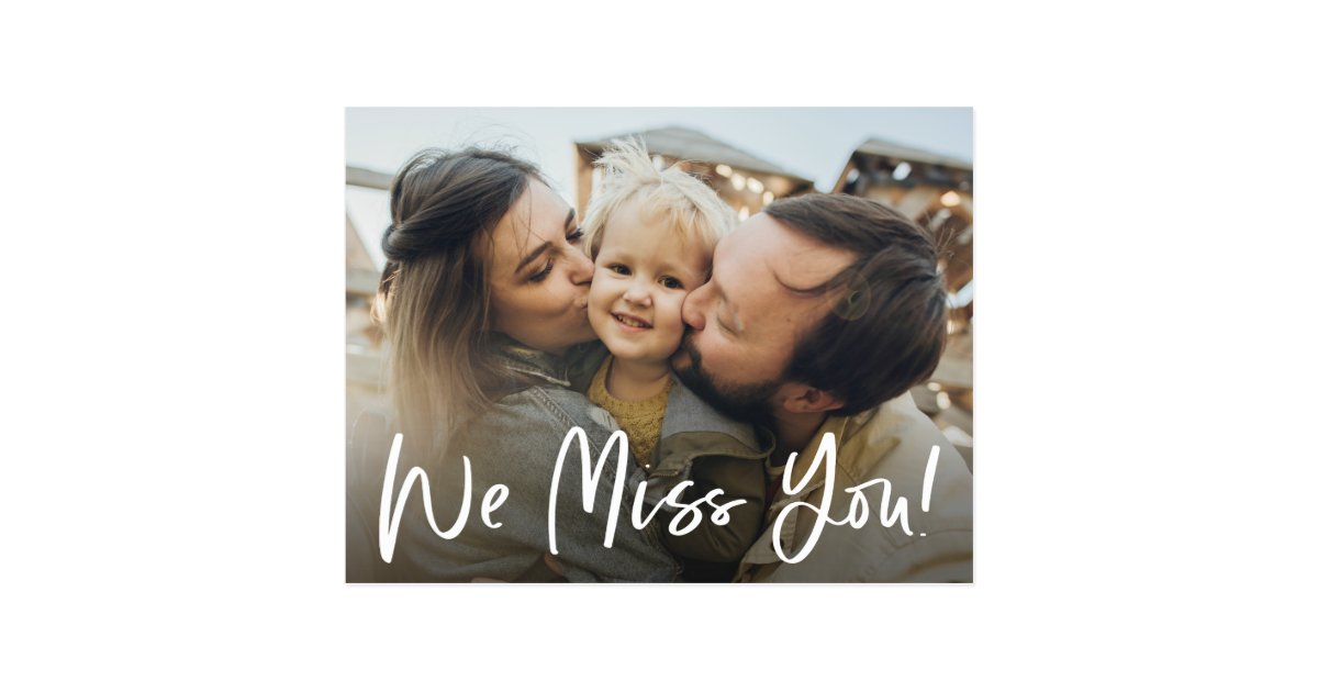 We Miss You Photo Postcard | Zazzle.com