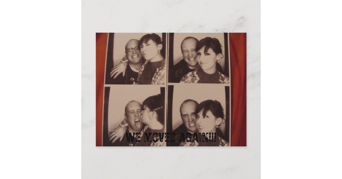 WE MOVED AGAIN!!! ANNOUNCEMENT POSTCARD | Zazzle