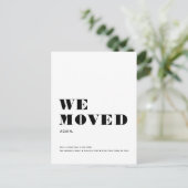 WE MOVED AGAIN Simple Modern Minimalist Moving Announcement Postcard ...