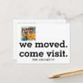 We Moved Come Visit Typography Photo New Home Announcement Postcard ...