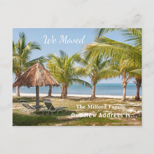 We Moved New Address Announcement Personalize Postcard | Zazzle