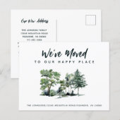 We Moved to Our Happy Place New Address Announcement Postcard | Zazzle