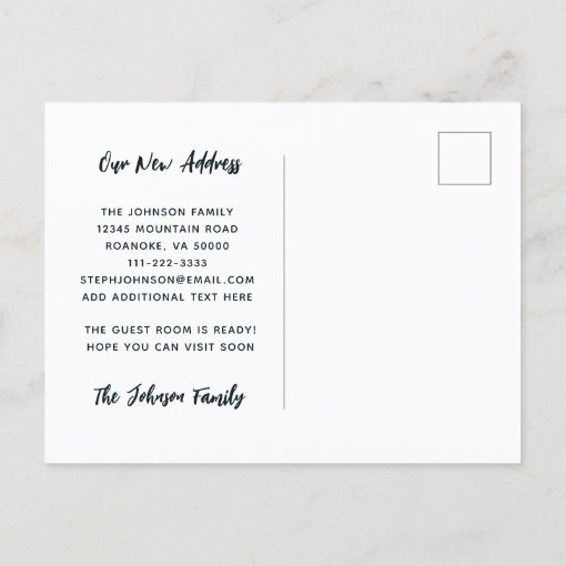 We Moved to Our Happy Place New Address Announcement Postcard | Zazzle