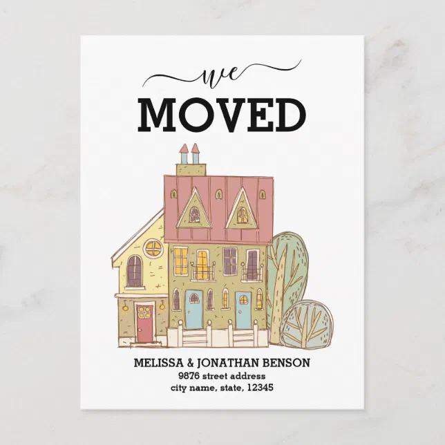 We Moved Vintage New Home Address Announcement Postcard | Zazzle