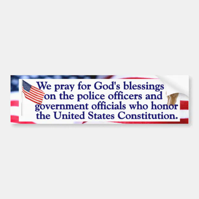 We pray God's blessings on Godly Leaders Bumper Sticker | Zazzle