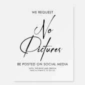 We Request No Pictures Posted On Social Media Sign | Zazzle