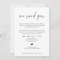 We Said Yes Wedding Elopement Reception Invitation | Zazzle