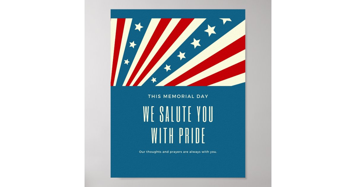 We salute you with pride poster | Zazzle