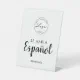 We speak Spanish se habla Español business Pedestal Sign | Zazzle