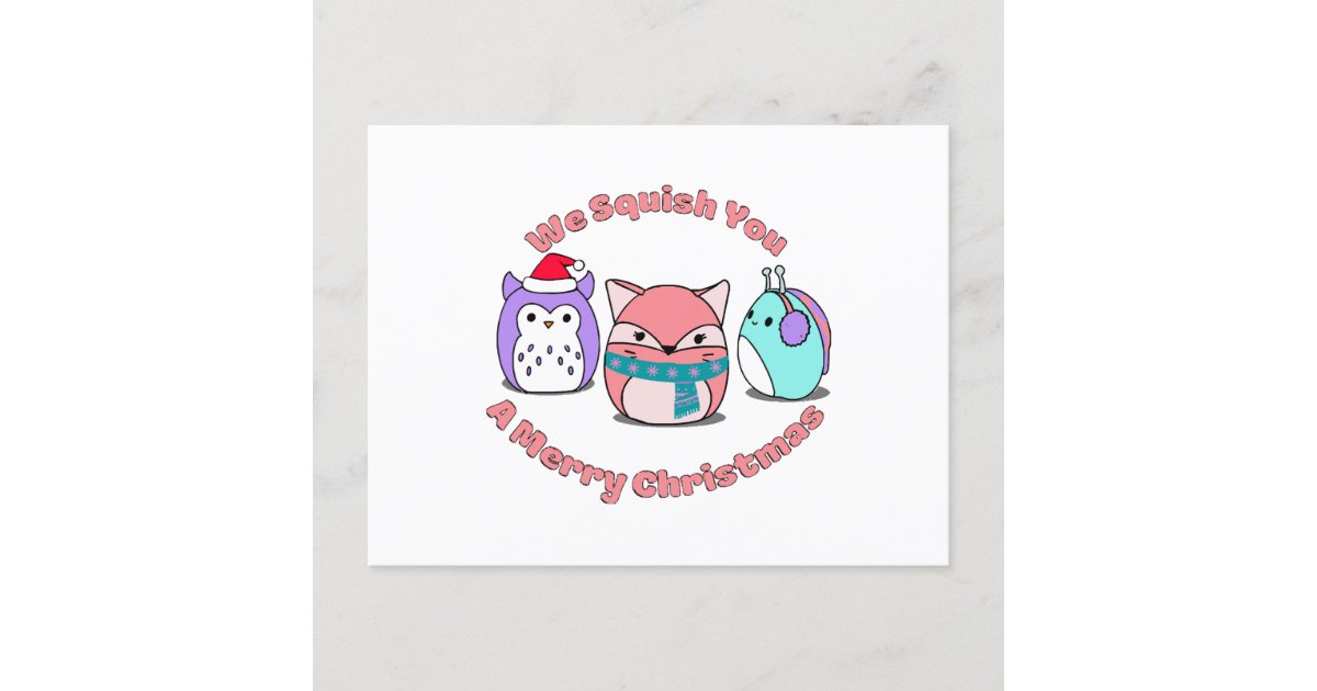 We Squish You A Merry Christmas Postcard | Zazzle