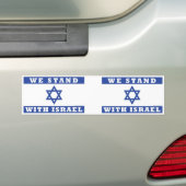 We stand with Israel! Bumper Sticker | Zazzle