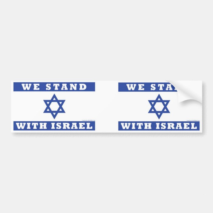 We stand with Israel! Bumper Sticker | Zazzle.com